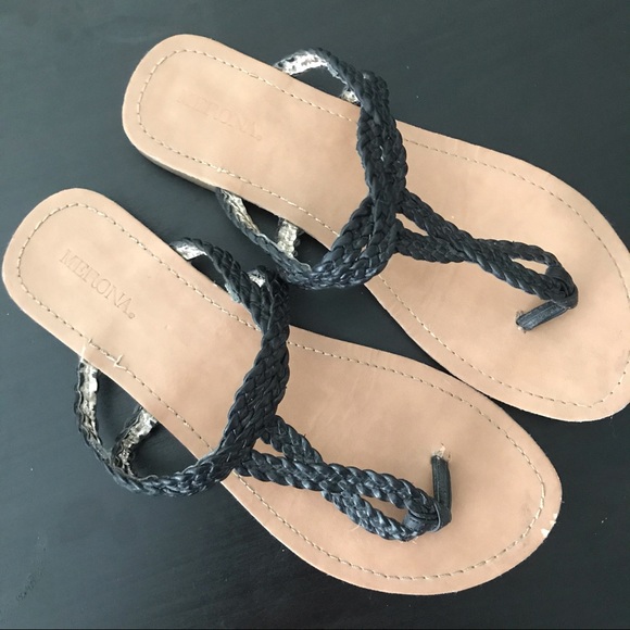 Merona | Shoes | Merona Black Braided Sandals | Poshmark